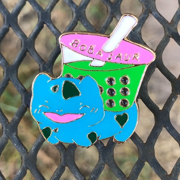 Jewelry | Bulbasaur Boba Tea Pin | Poshmark